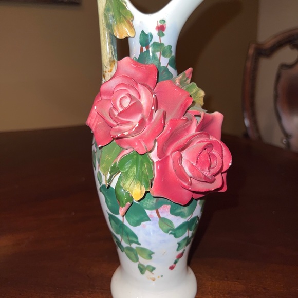 barbotine | Accents | Vintage Italian Barbotine Majolica Vase Hand Made ...